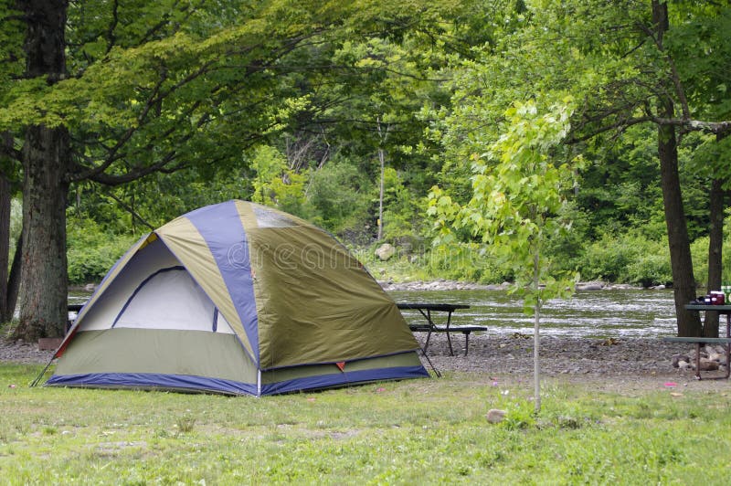 Green Tent stock photo. Image of vacation, green, camping - 81387540