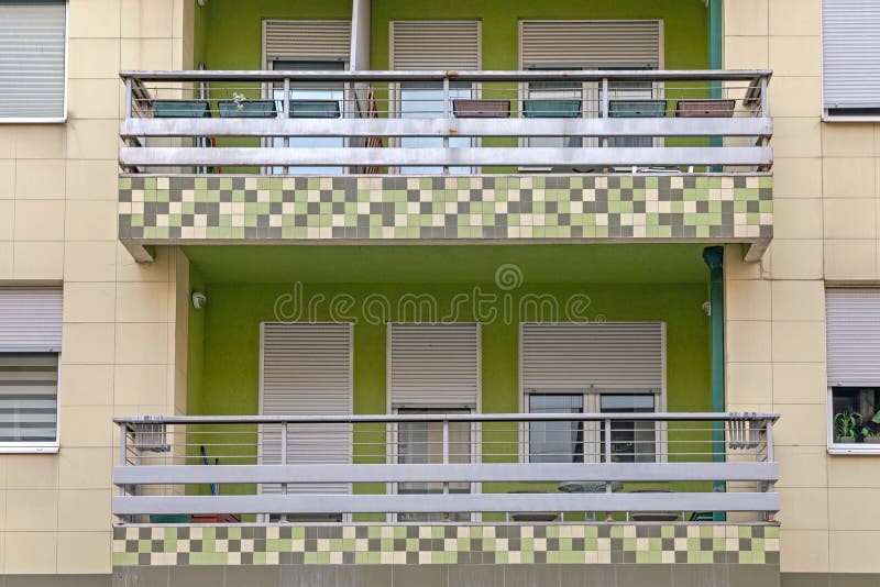 Green Terrace stock photo. Image of tile, exterior, facade - 228243006