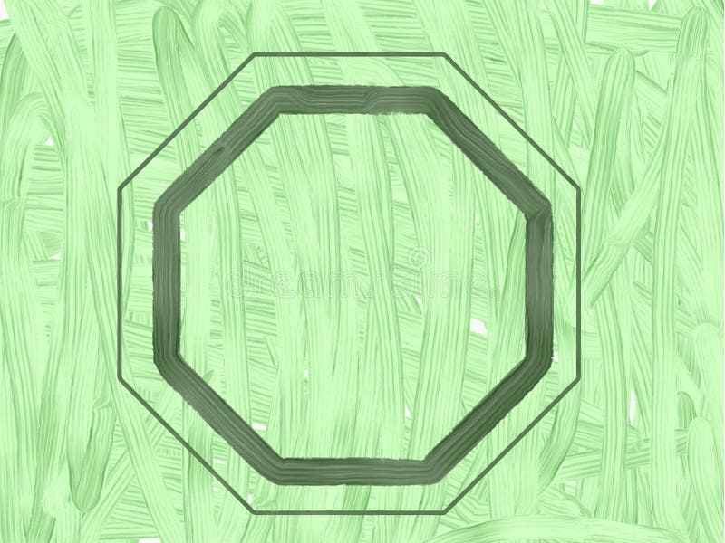 Green Test Pattern with Geometric Frame. Stock Image - Image of brush ...