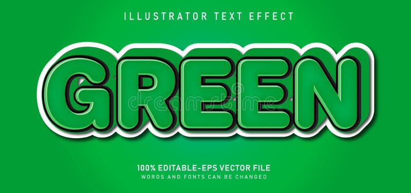 Green Text Logo for Company or Business 4 Stock Illustration ...