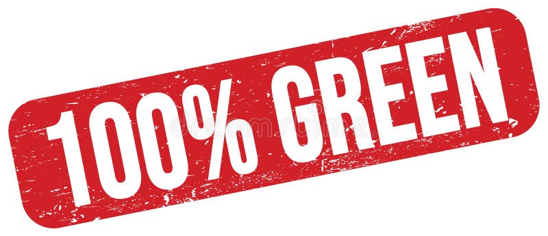 100 GREEN Text Written on Green-black Stamp Sign Stock Illustration ...