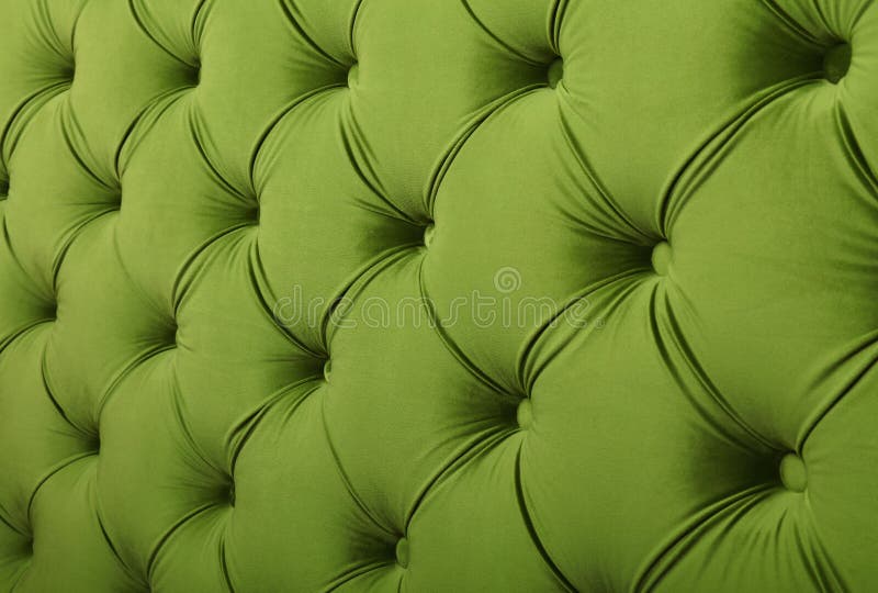 Green Capitone Tufted Fabric Upholstery Texture Stock Image - Image of ...
