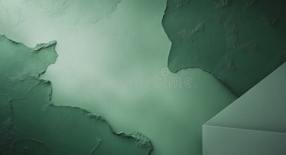 Green Texture Abstract, Minimalist Composition with Rough Wall and ...