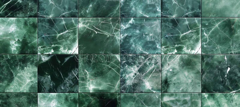 Green Texture Checkered Marble Wall Background, Box Stock Illustration ...