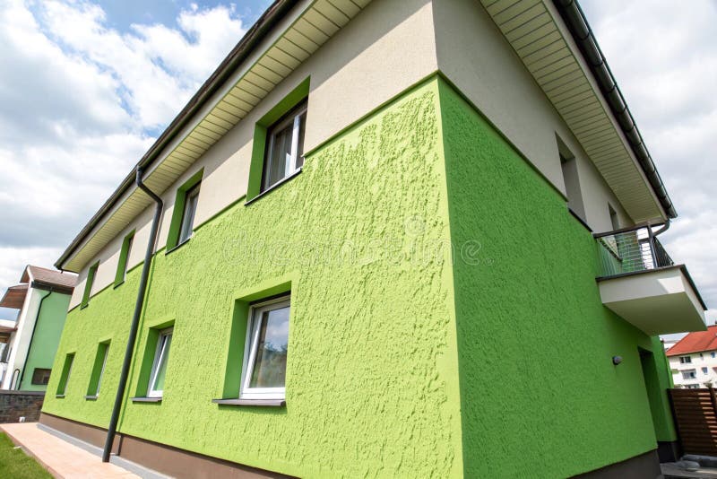 Green Texture of the Exterior Stucco Cladding Stock Illustration ...