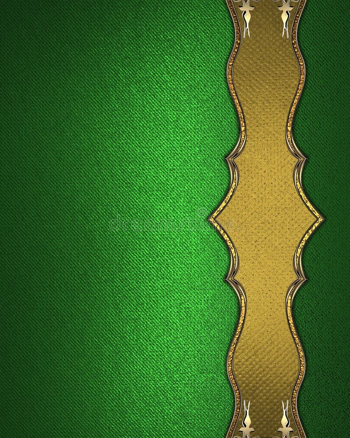 Green Texture with Gold Pattern. Element for Design. Template for ...