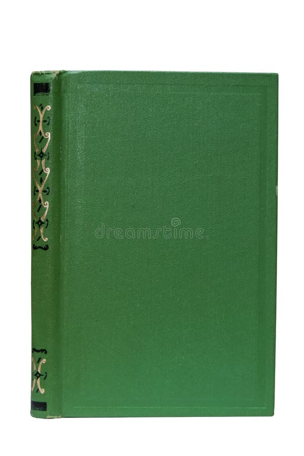 Green Textured Book Cover on a White Background, Isolate. Stock Photo ...