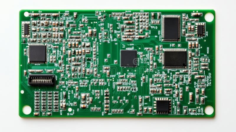 Green Textured Electric Board Isolated on White Background Stock Photo ...