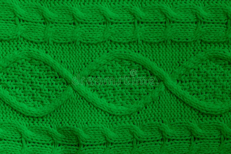 Green Textured Knitted Fabric Background Stock Image - Image of ...