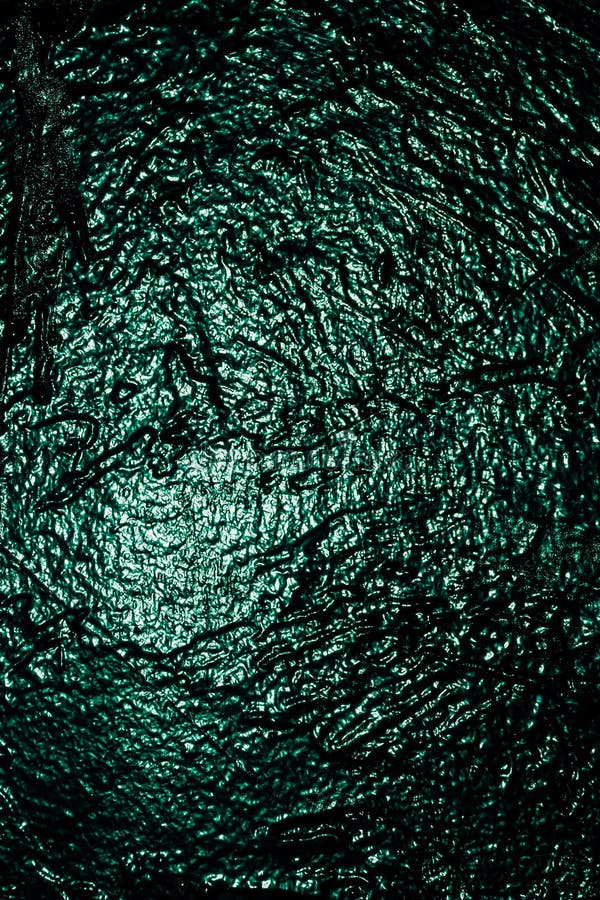 Illuminated by a Green Black Textured Wall As a Background Stock Image ...