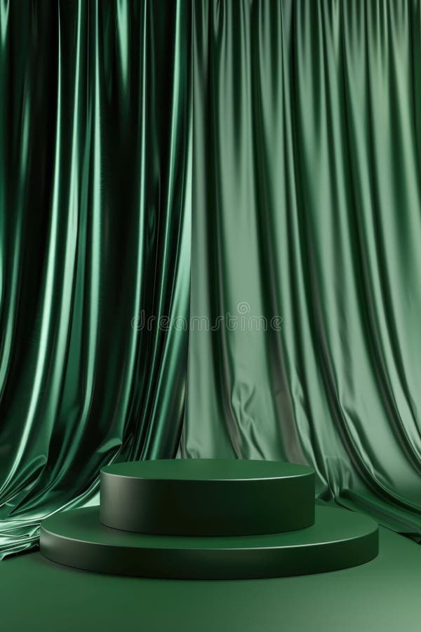 Green Theater Curtain stock image. Image of design, production - 359647739