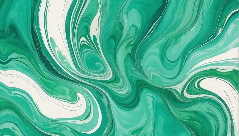 Green Theme Marbled Paper Design Ai Generated Stock Illustration ...