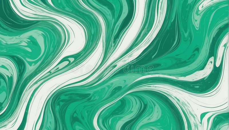 Green Theme Marbled Paper Design Ai Generated Stock Illustration ...