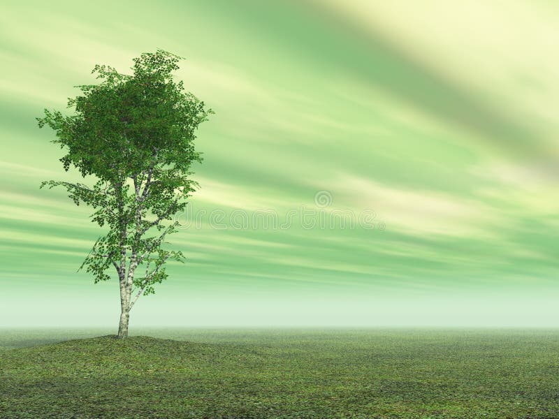 Green Theme Tree stock illustration. Illustration of knoll - 9361785