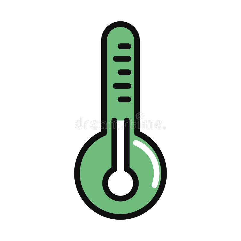 Thermometer Measure Isolated Icon Stock Illustration - Illustration of ...