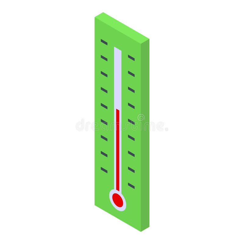 Green Thermometer Showing Increasing Temperature Stock Vector ...