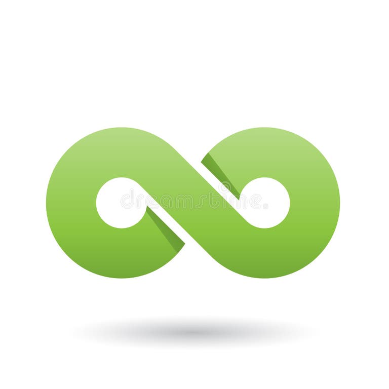 Green Thick Infinity Symbol Vector Illustration Stock Vector ...