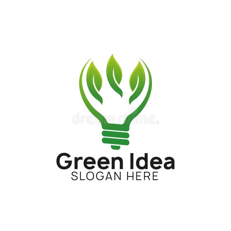 Green Think Idea Logo Design Template. Bulb Icon Symbol Design Stock ...