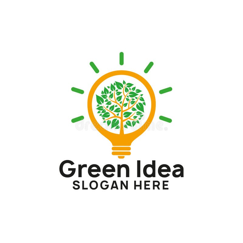 Green Think Idea Logo Design Template. Bulb Icon Symbol Design Stock ...