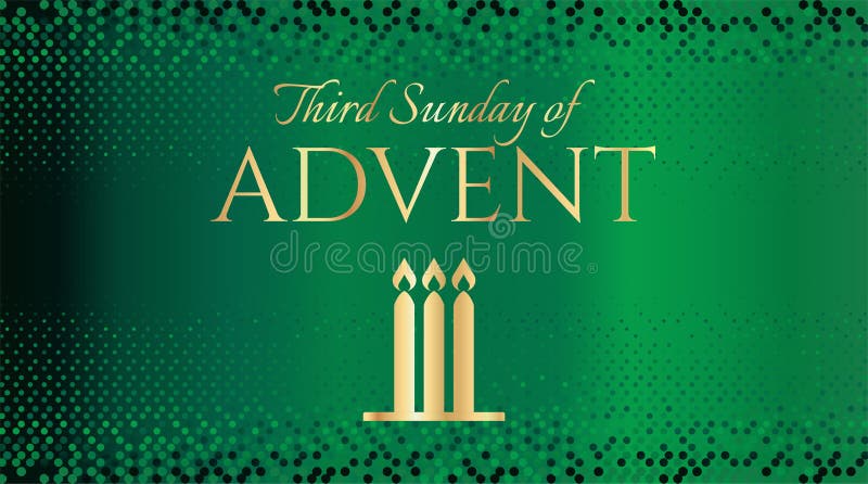 Green Third Sunday of Advent Background Illustration Design Stock Vector - Illustration of ...