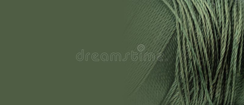 Green Thread, Texture, Macro, Close-up, Copy Space. a Bright Banner ...