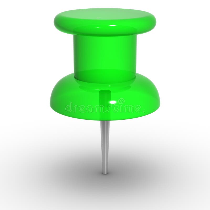 Green thumbtack stock illustration. Illustration of paper - 52044657