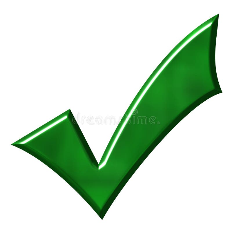 Green tick stock illustration. Illustration of draw, list - 14613505