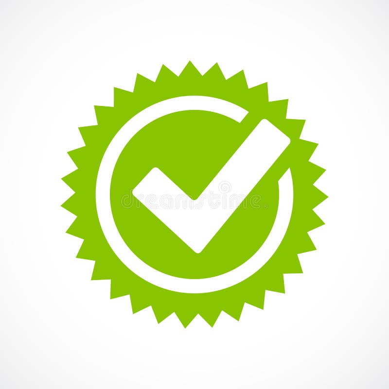 Green Tick Mark Vector Icon Stock Vector - Illustration of green ...