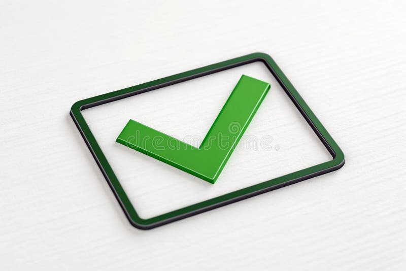 Green Tick Checkmark Icon for Checkbox Marker Symbol Stock Illustration ...