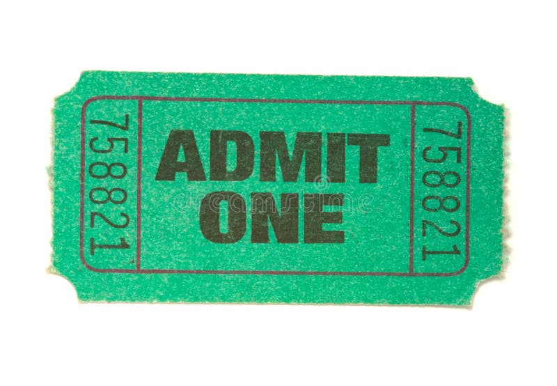 Green Ticket stock image. Image of paper, background, admit - 3499413