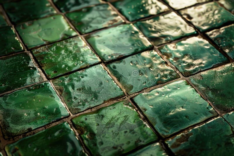Green Tile Floor Shiny Reflective Surface Stock Photos - Free & Royalty ...
