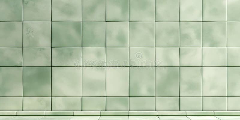 Green Tiled Wall with Light Reflections, Seamless Texture, Interior ...
