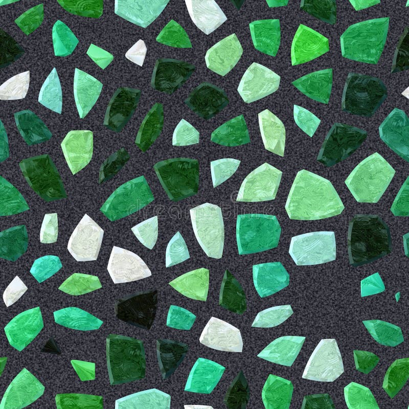 Green Tiles Seamless Mosaic Stock Illustration - Illustration of multi ...