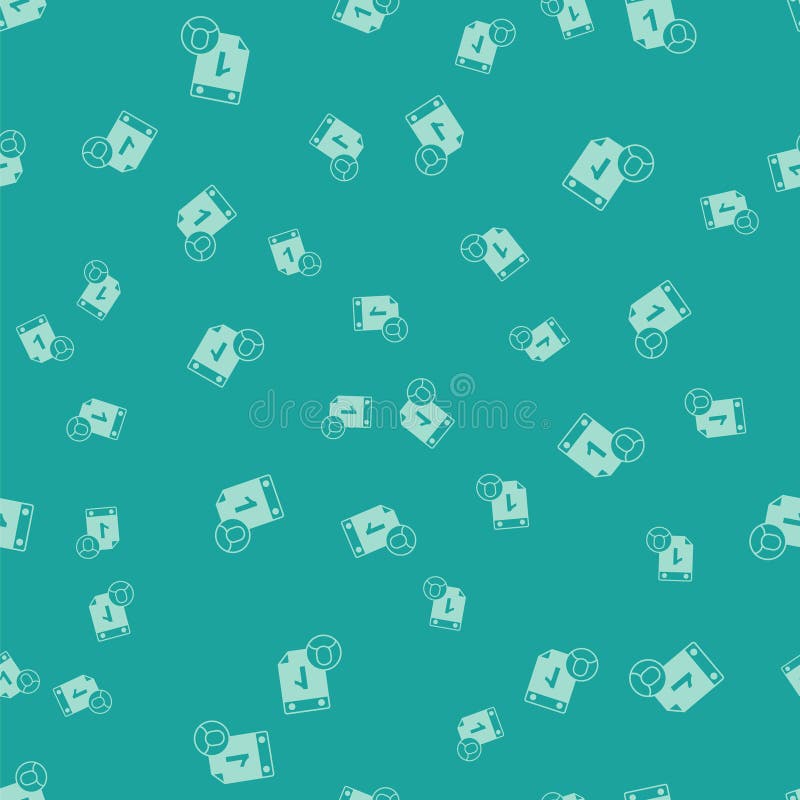 Green Time Management Icon Isolated Seamless Pattern on Green ...