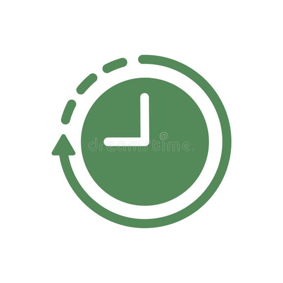 Green Timer Icon in Flat Style Isolated Stock Illustration ...