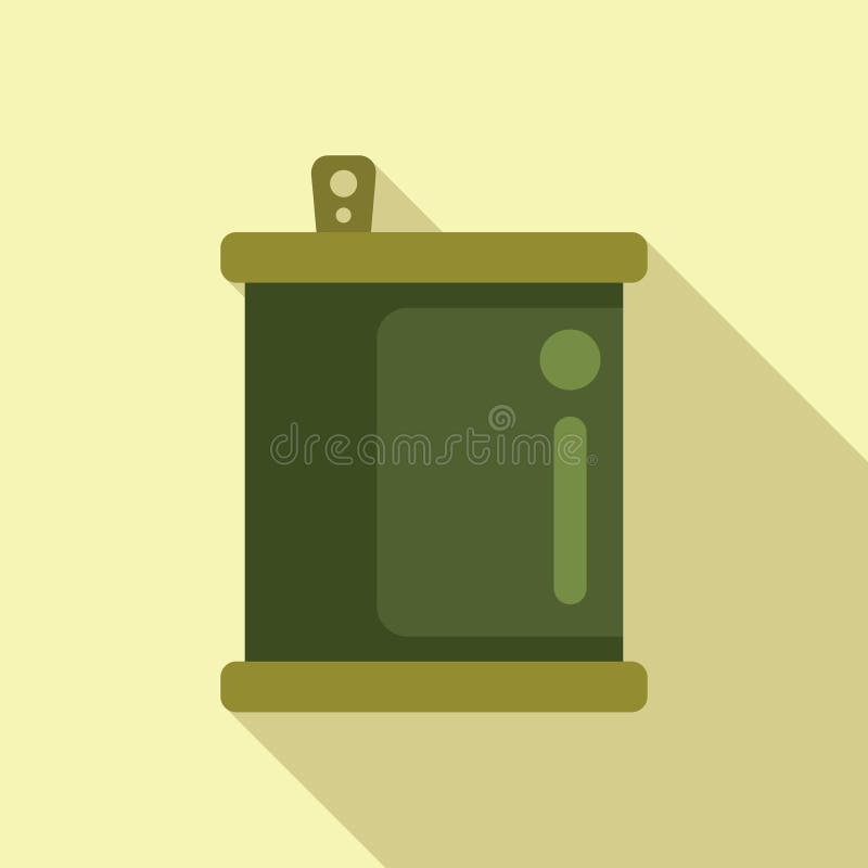 Green Tin Can with Key Opener Containing Information with Long Shadow ...