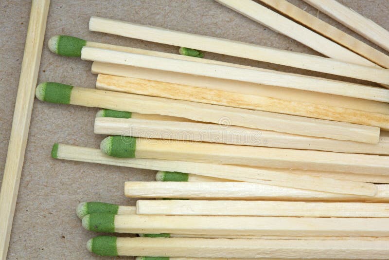 Green Tipped Large Kitchen Matches in Box Stock Image - Image of ...