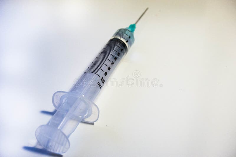 Green Tipped Syringe with 2ml of Water Stock Image - Image of ...