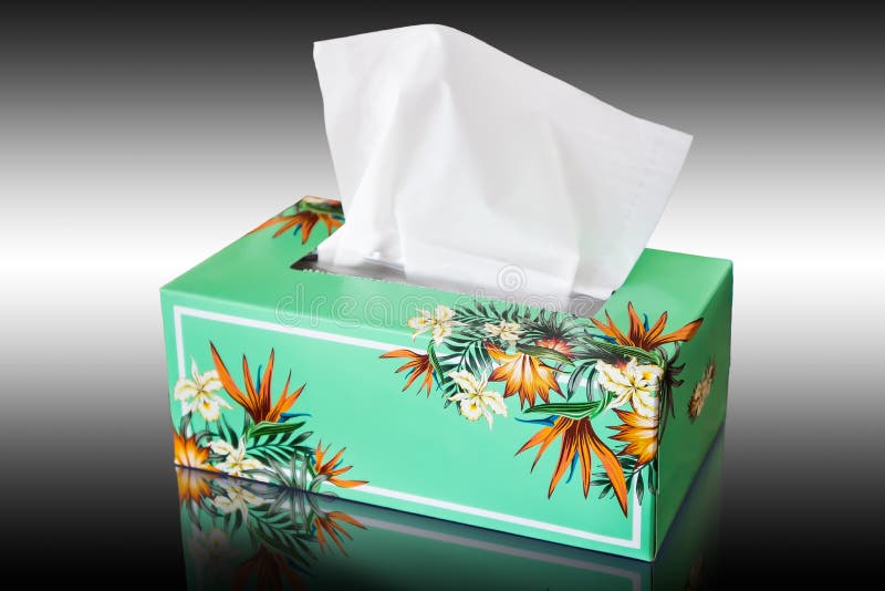 Green Tissue Box Mockup White Tissue Box without Text for Packaging ...
