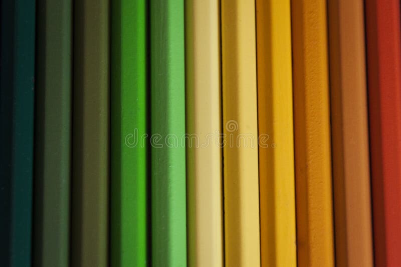 Green to Red stock photo. Image of pencils, table, rainbow - 95634964