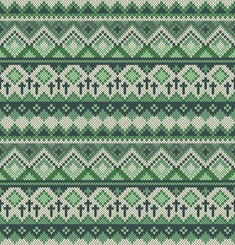 Green Tone with American Native Style Knitting Pattern. Editorial Stock ...
