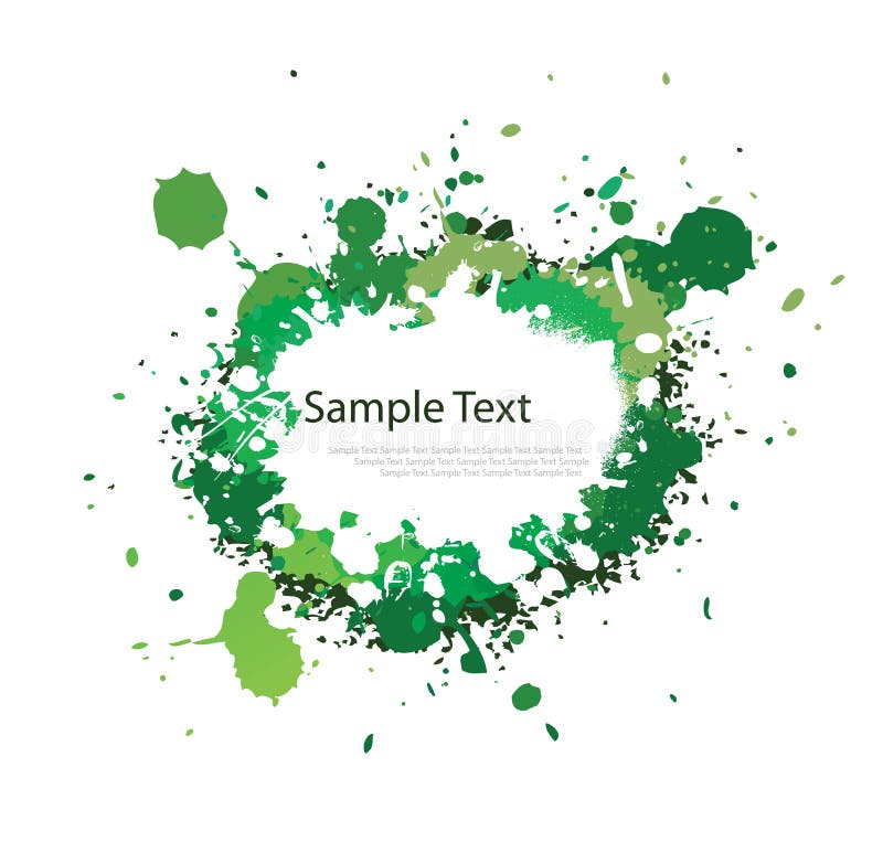 Green tone ink splash stock vector. Illustration of grunge - 24801739