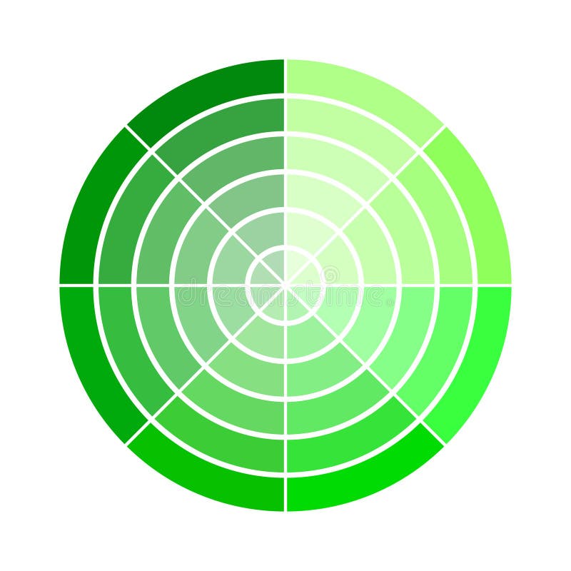 Green Tone Palette. Gradient Hue Wheel. Artistic Spectrum Circle ...