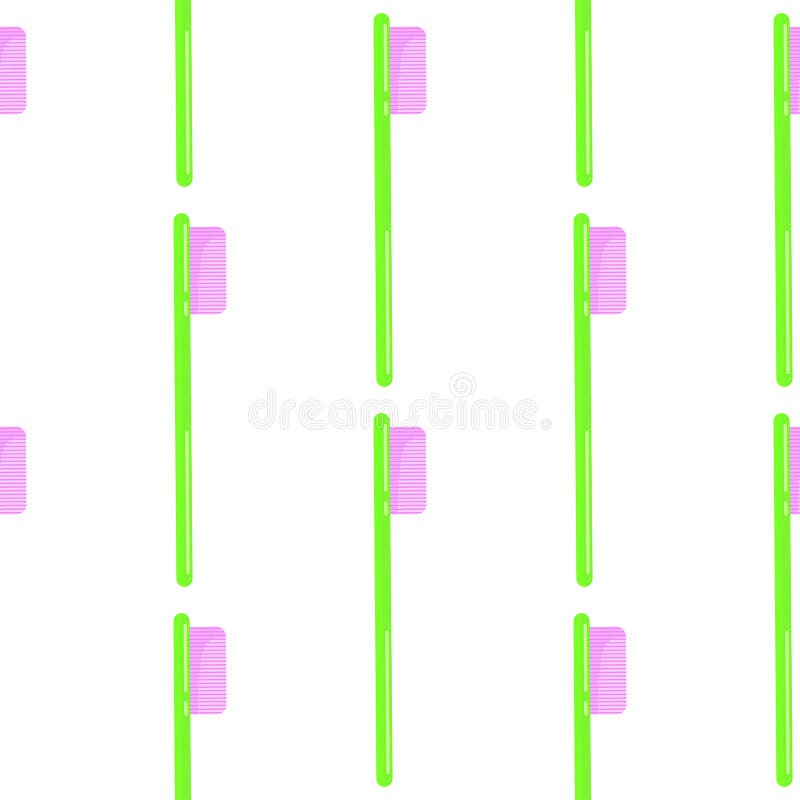 Green Toothpaste in Flat Style Seamless Pattern on White Background ...