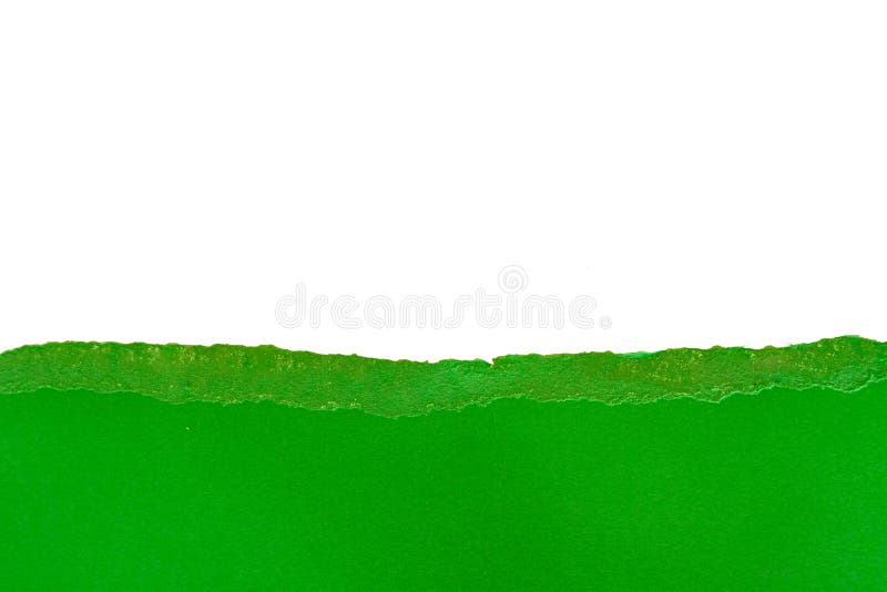 Green Torn Paper with White Copy Space. Stock Photo - Image of ragged ...