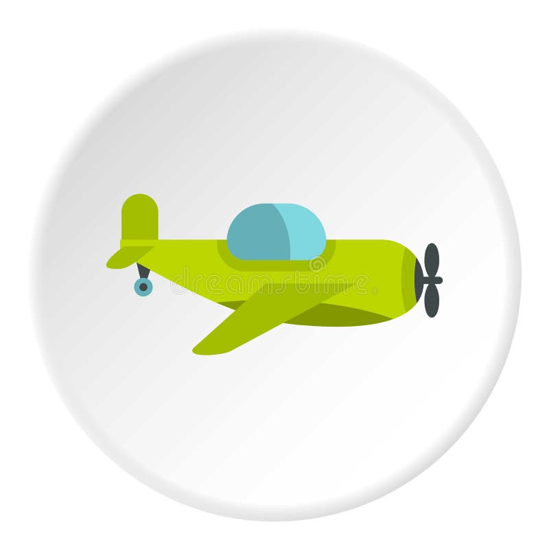Green Toy Plane Icon Circle Stock Vector - Illustration of aviator ...
