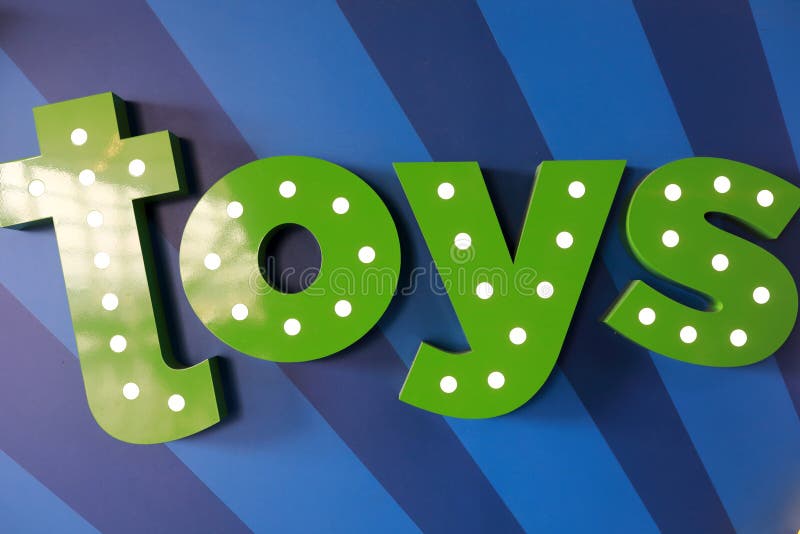 Toys Sign stock image. Image of business, shopping, sidewalk - 14583509