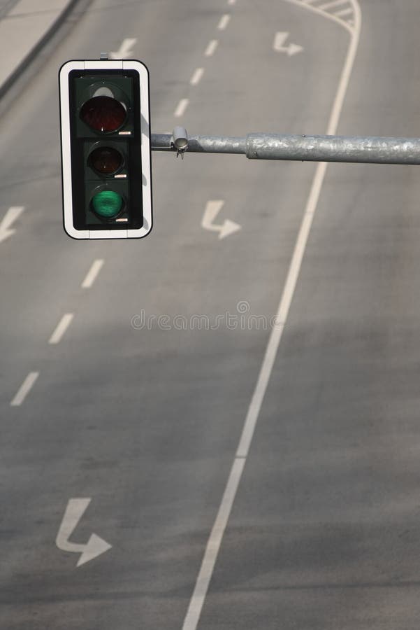 Green traffic light stock image. Image of highway, life - 921987
