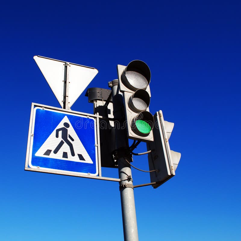 Green traffic light stock image. Image of green, crossing - 51554029