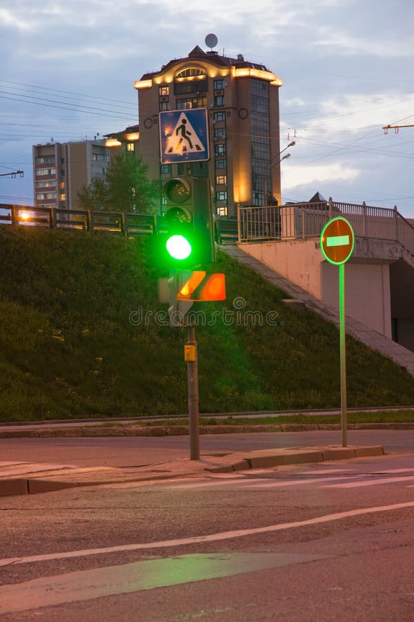 Green traffic light stock photo. Image of marking, outdoor - 75247034